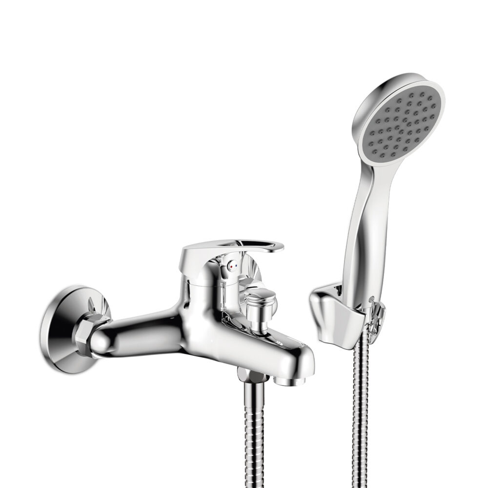 Juego monocomando exterior de pared, para bañera y ducha, con ...